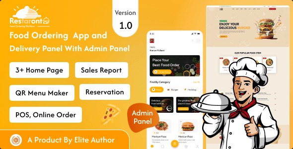 Restaurant Food Ordering App with QR Code Menu Maker, Table Ordering ...