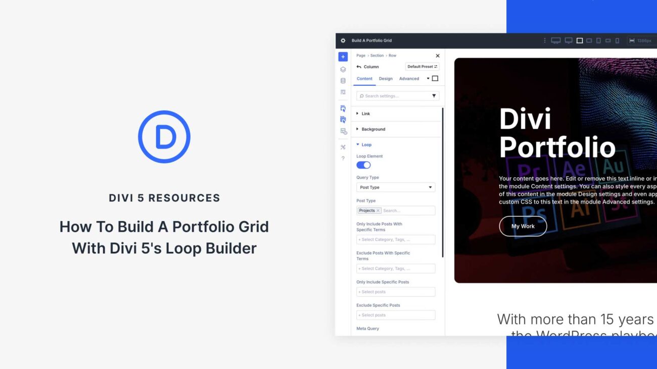 How To Build A Portfolio Grid With Divi 5’s Loop Builder – Theme Bazar BD
