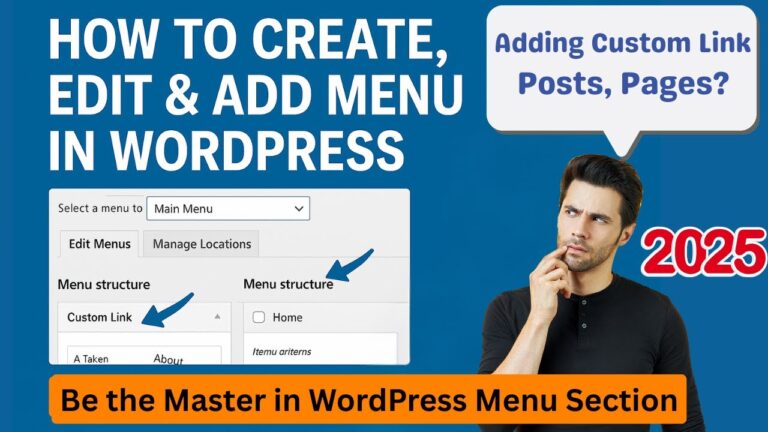 How to Create Menu in WordPress | Add & Edit Menu Like a Pro ( Step-by ...
