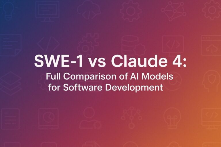 SWE-1 vs Claude 4: Full Comparison of AI Models for Software ...
