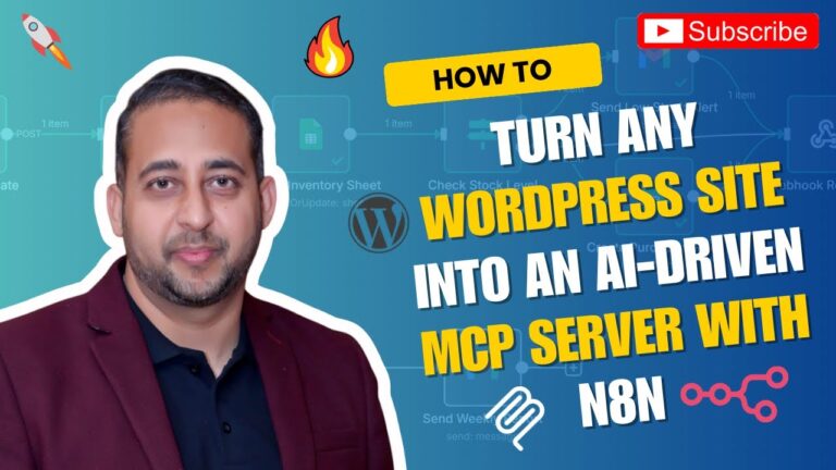 Turn Any WordPress Site into an AI-Driven MCP Server with n8n | No-Code ...